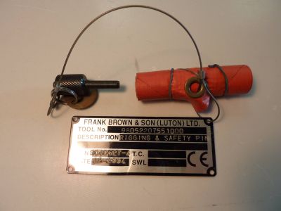 RIGGING AND SAFETY PIN - 98D52207551000 | Aircraft Tool Hire Ltd